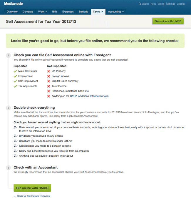Self Assessment filing is here - FreeAgent